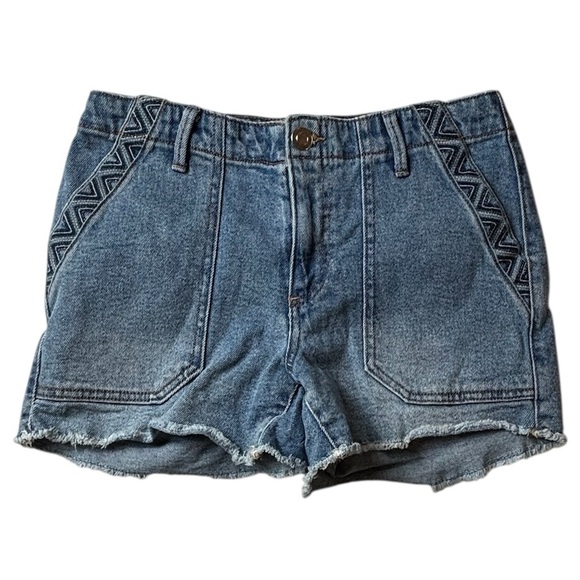 Knox Rose | Shorts | Knox Rose Blue Jean Shorts With Patterned Detail ...